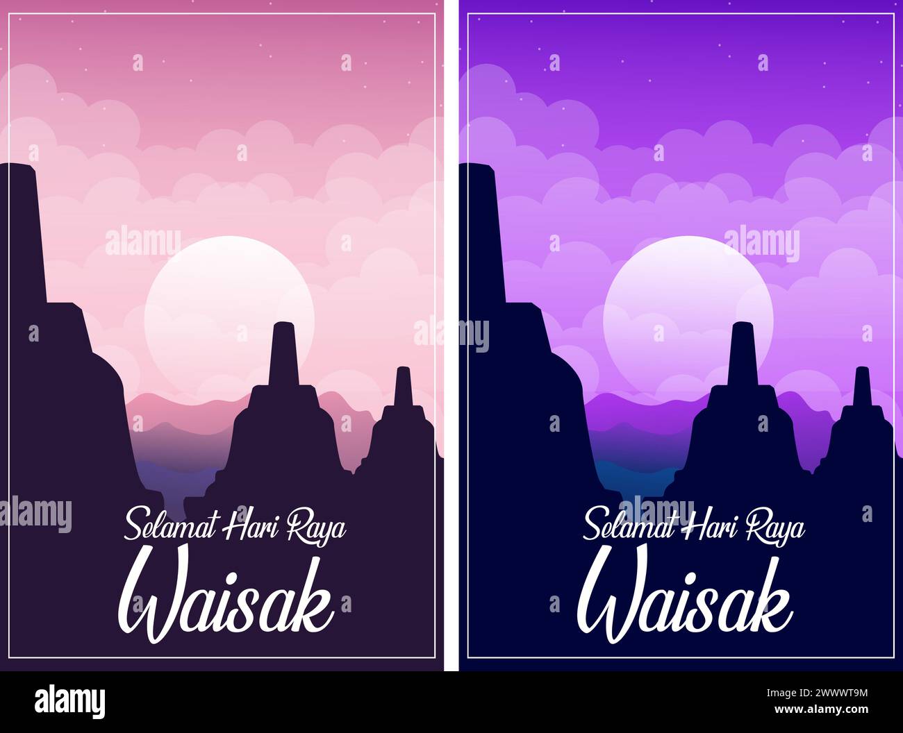 Happy Vesak Budha Purnima Day Background With Budha Statue Vector ...