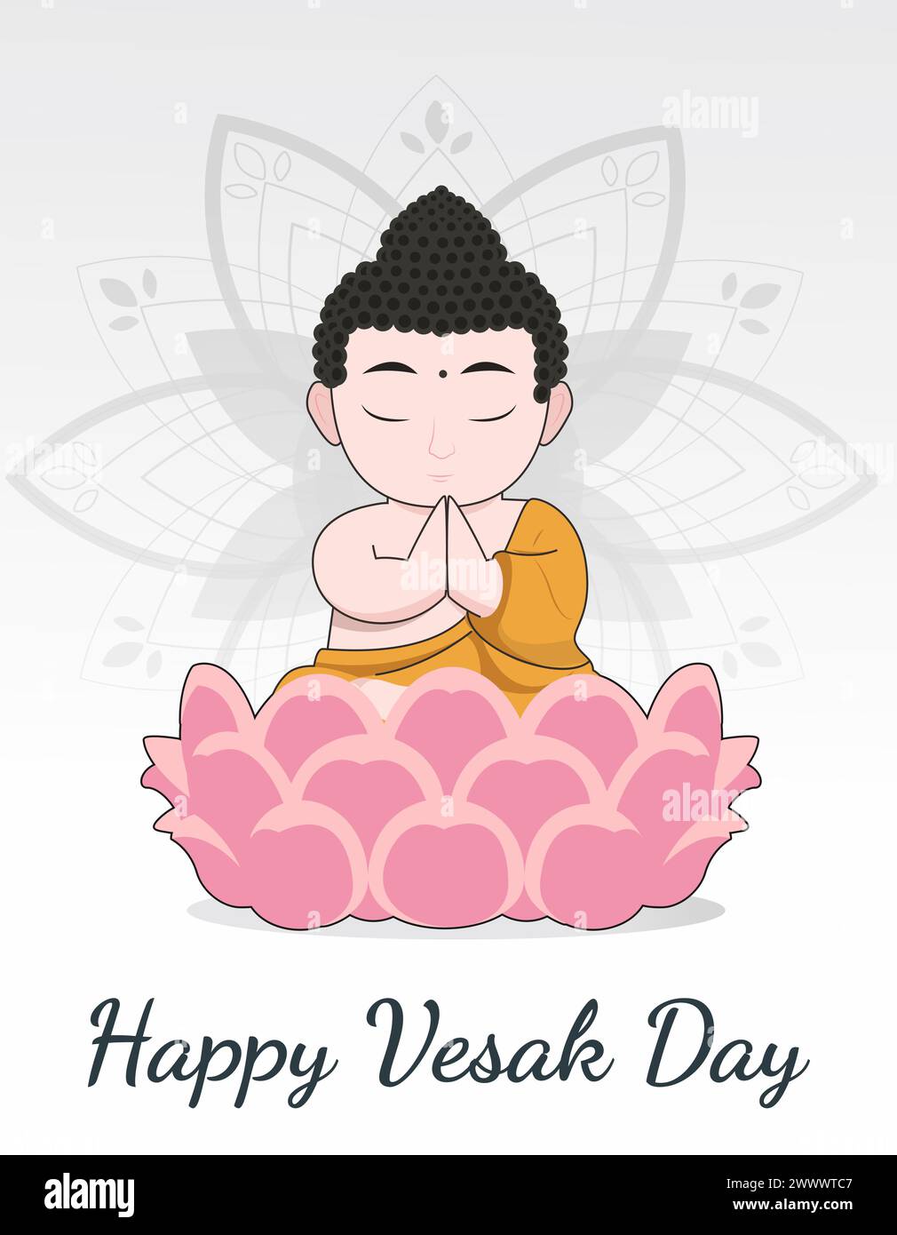 Happy Vesak Budha Purnima Day Background With Budha Statue Vector ...