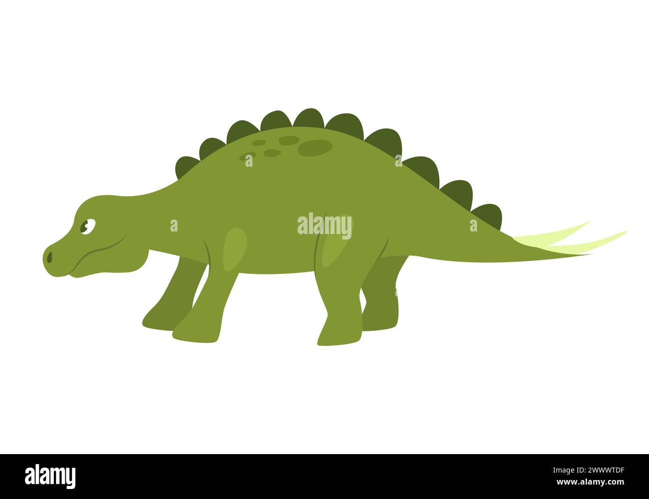 Cute stegosaurus dinosaur. Prehistoric animal, jungle reptiles group ...