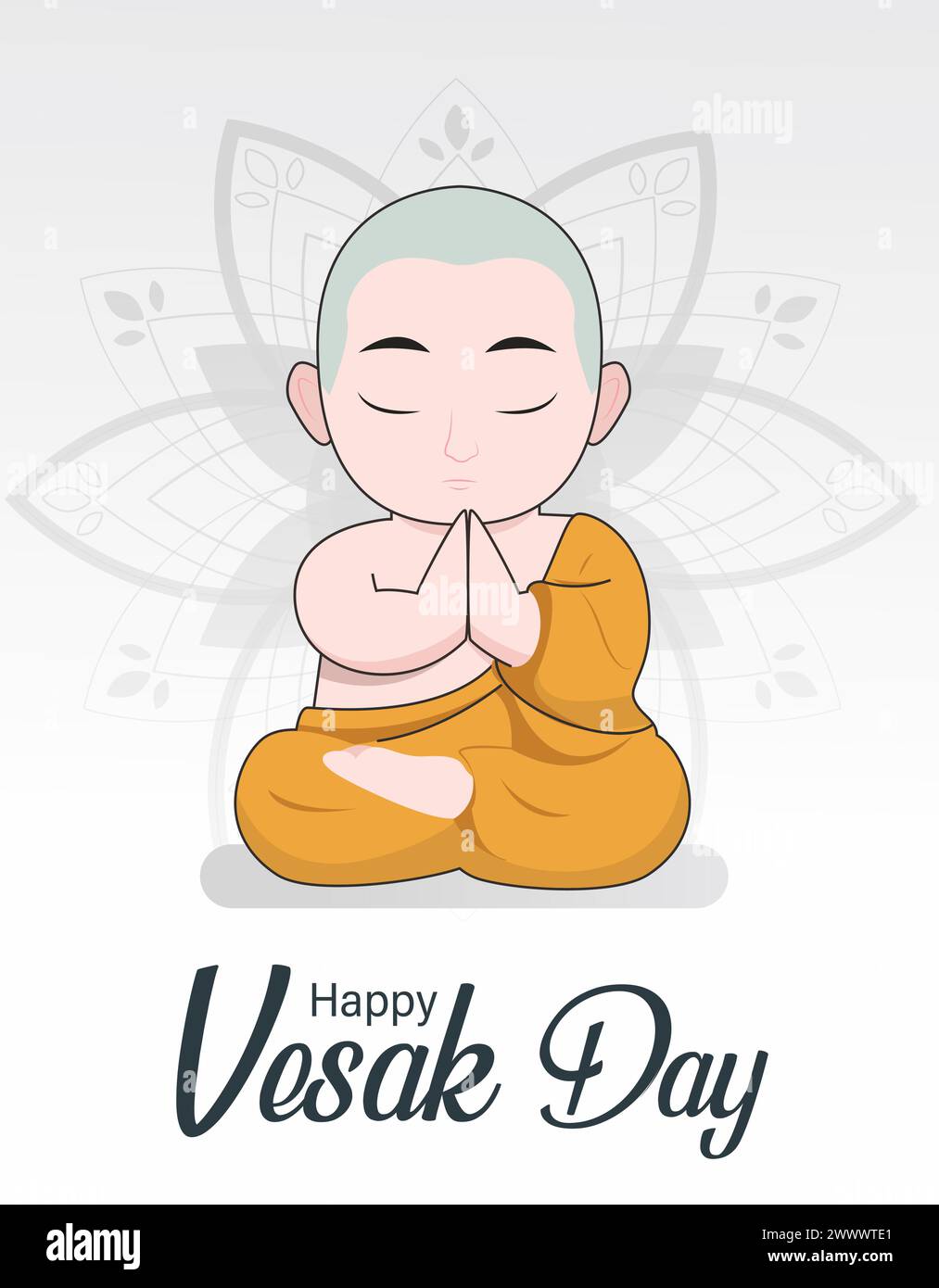 Happy Vesak Budha Purnima Day Background With Budha Statue Vector ...