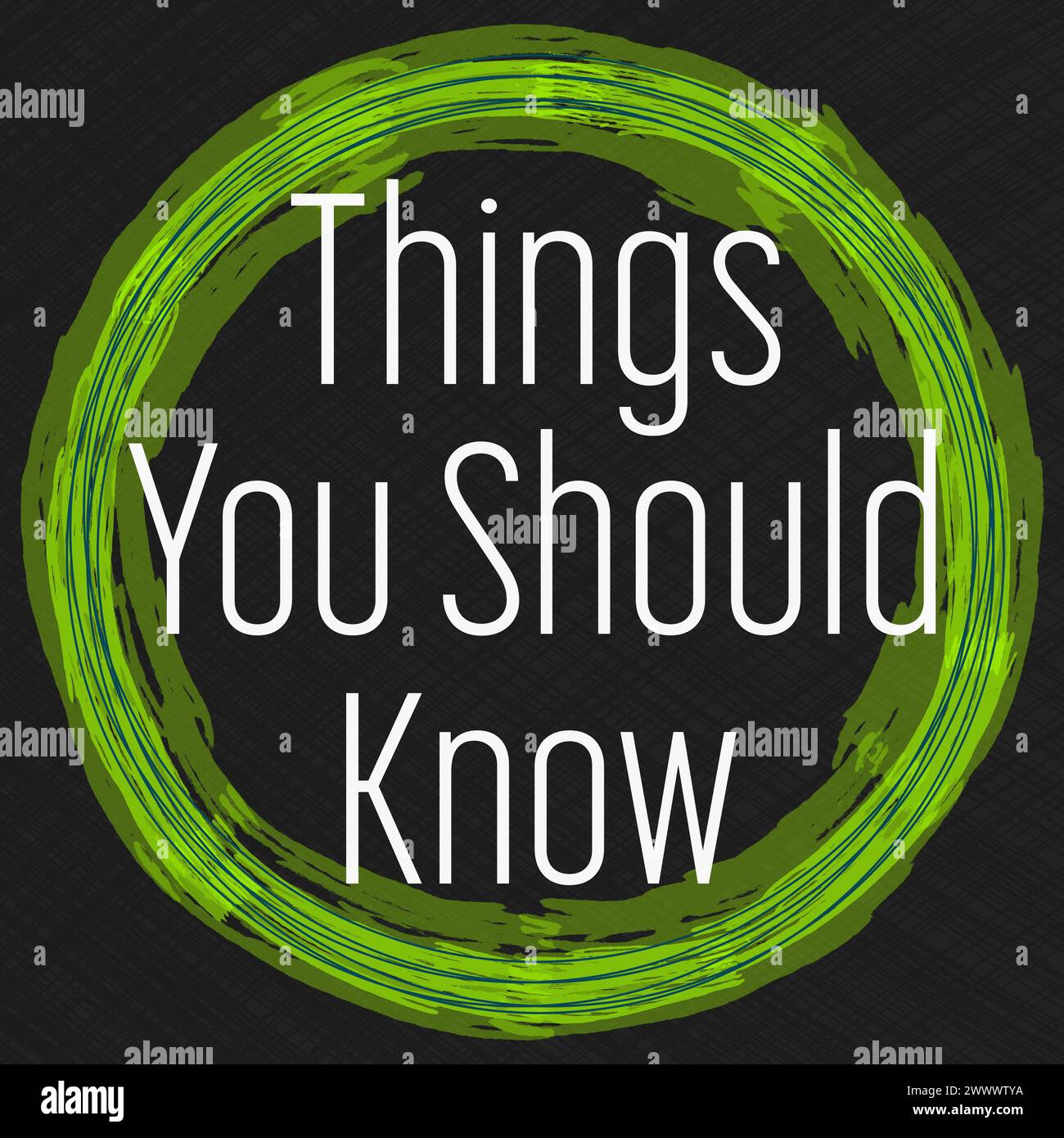 Things You Should Know Green Circular Dark Background Lines Grid ...