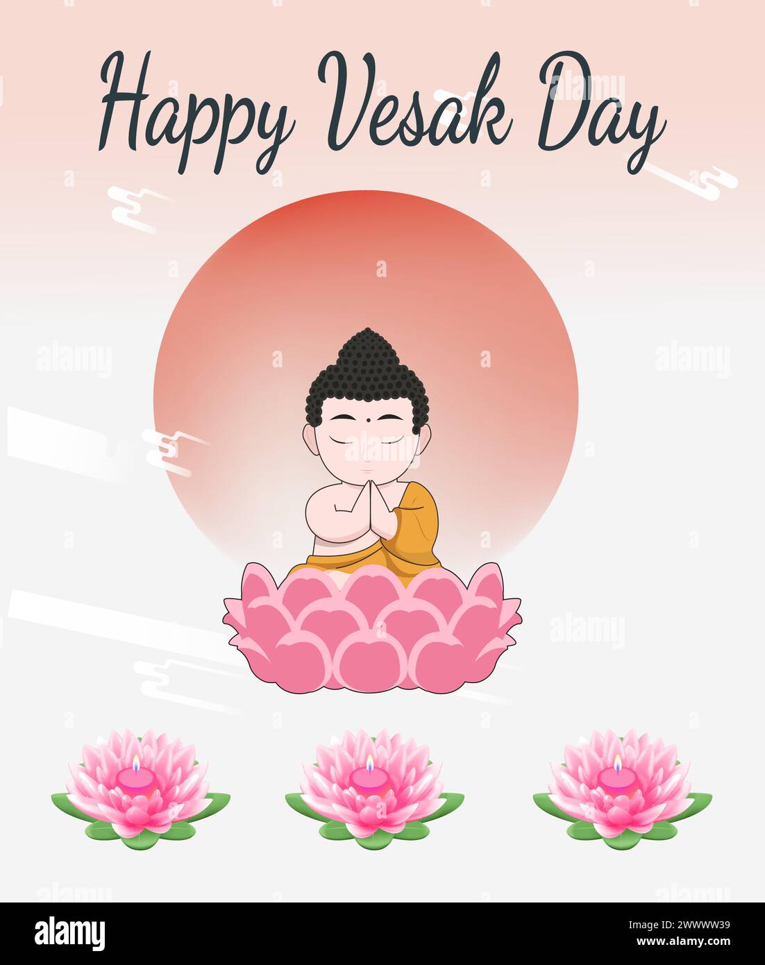 Wesak day vector vectors Stock Vector Images - Alamy