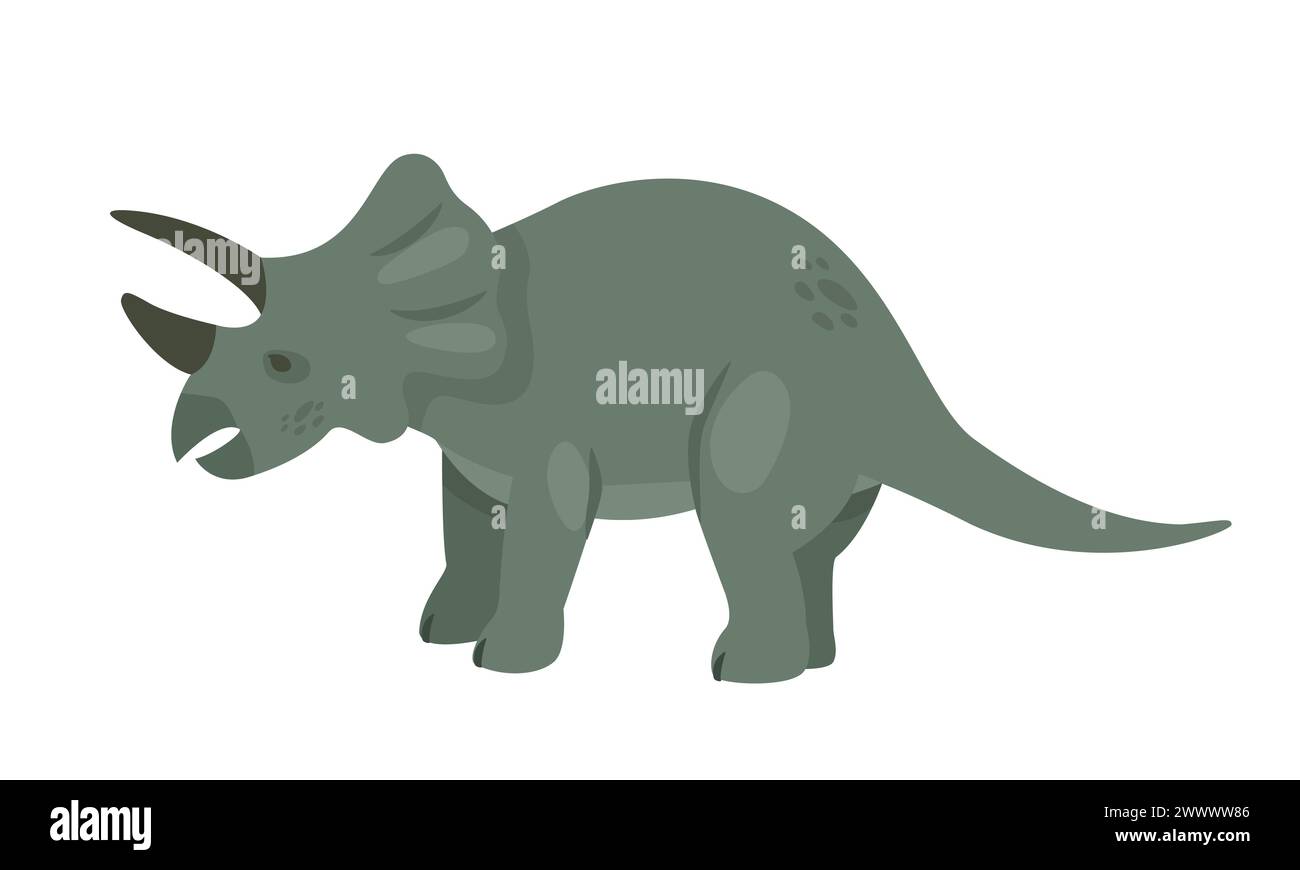 Triceratops dinosaur animal. Prehistoric animal, jungle reptiles group ...