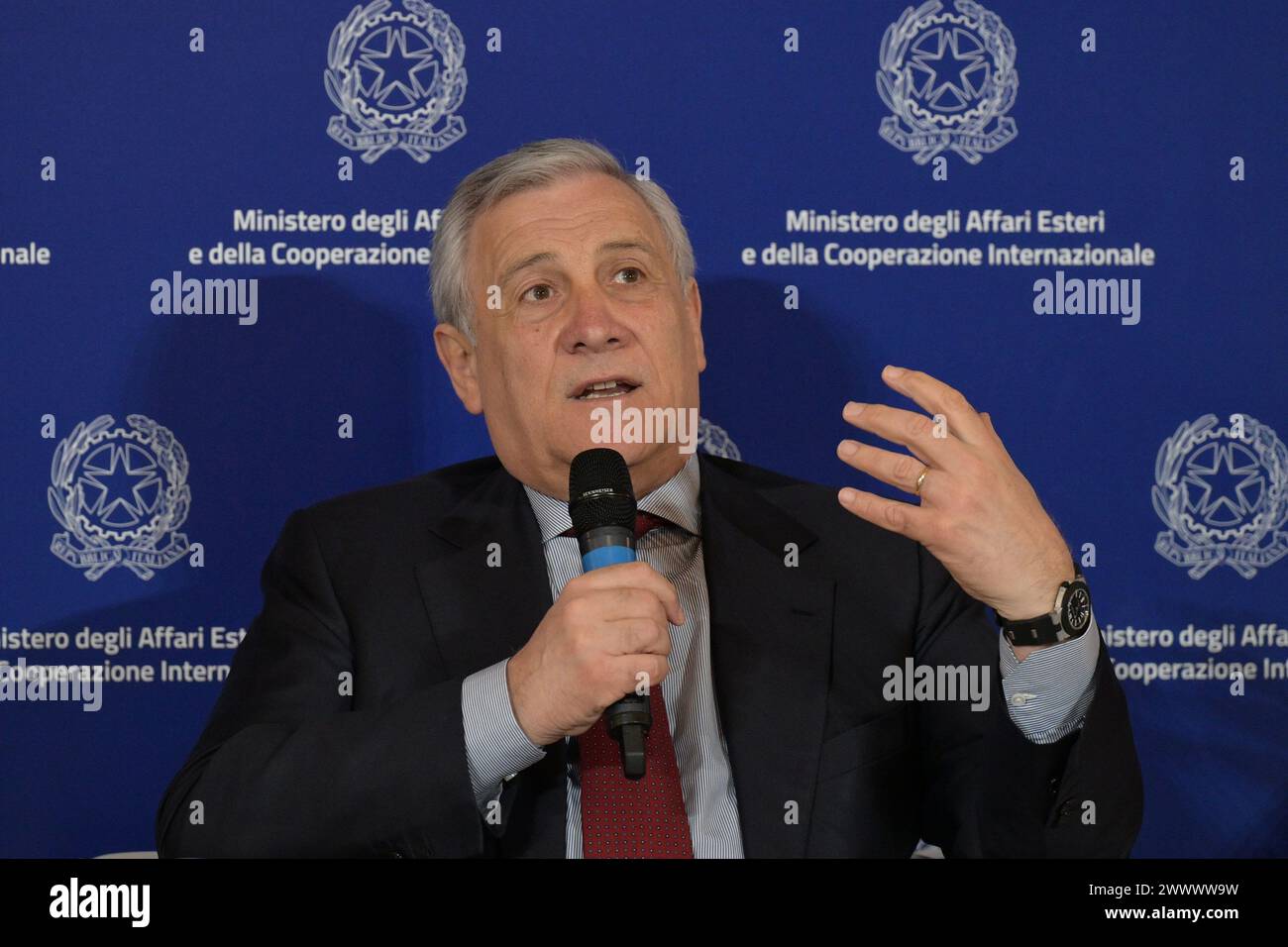 Roma, Italia. 26th Mar, 2024. Antonio Tajani during Presentation of the ...