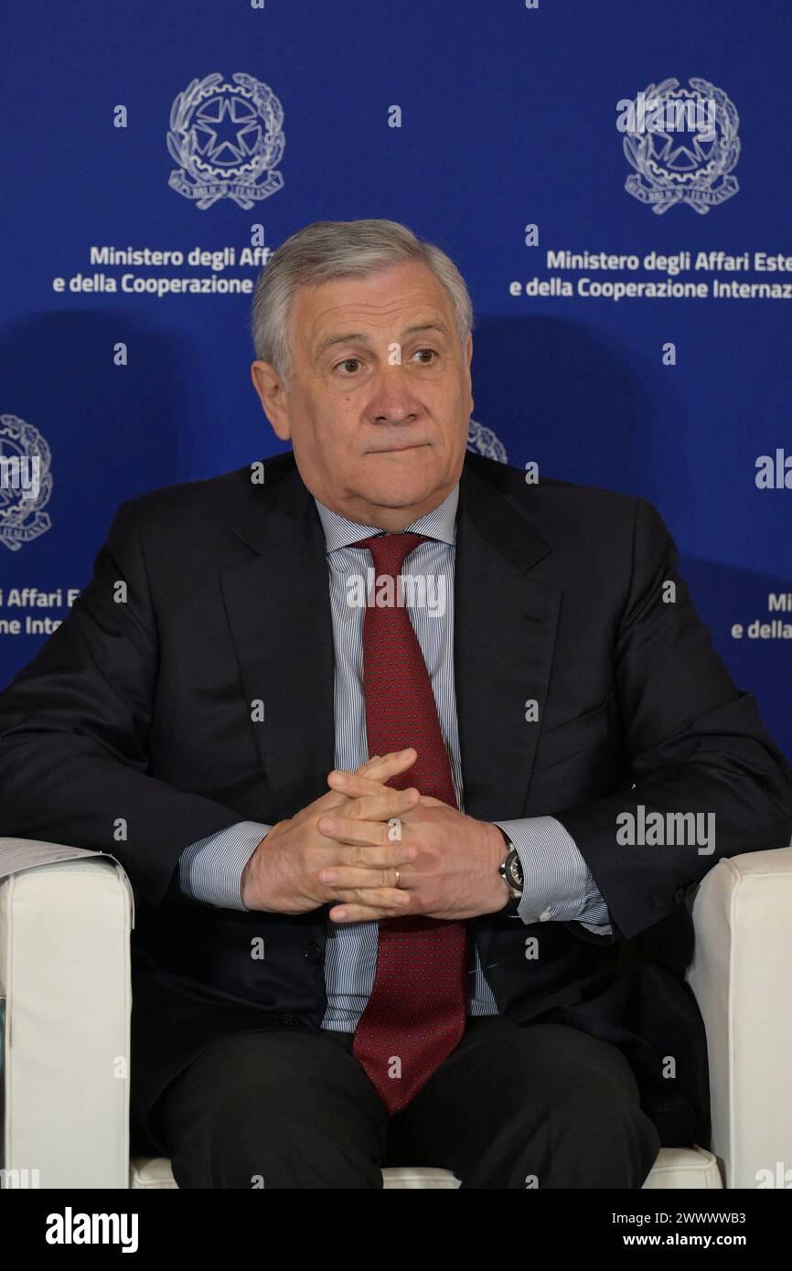 Roma, Italia. 26th Mar, 2024. Antonio Tajani during Presentation of the ...