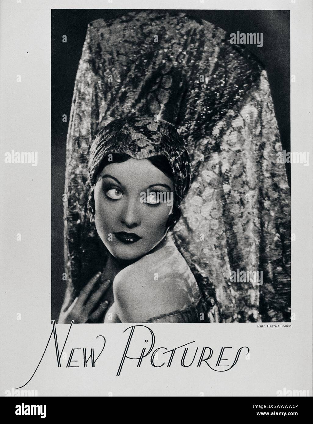 Portrait Of Joan Crawford In Fancy Spanish Hat Vintage Photoplay Magazine Portrait Of The Movie