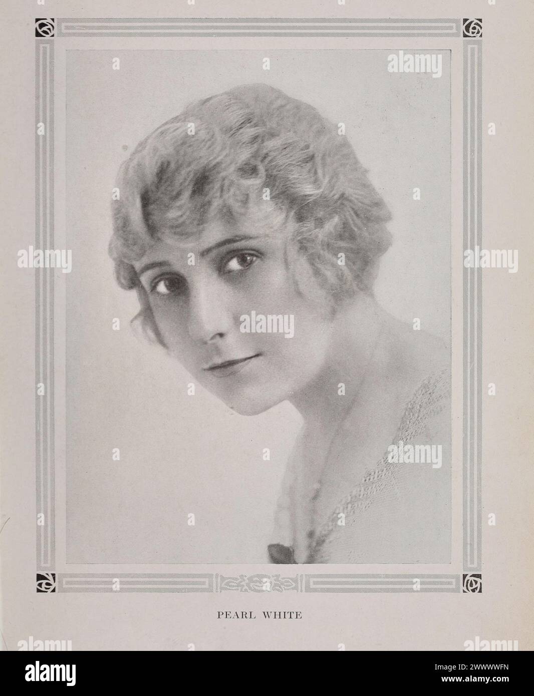 Portrait of Pearl White. Vintage Photoplay Magazine photograph portrait ...
