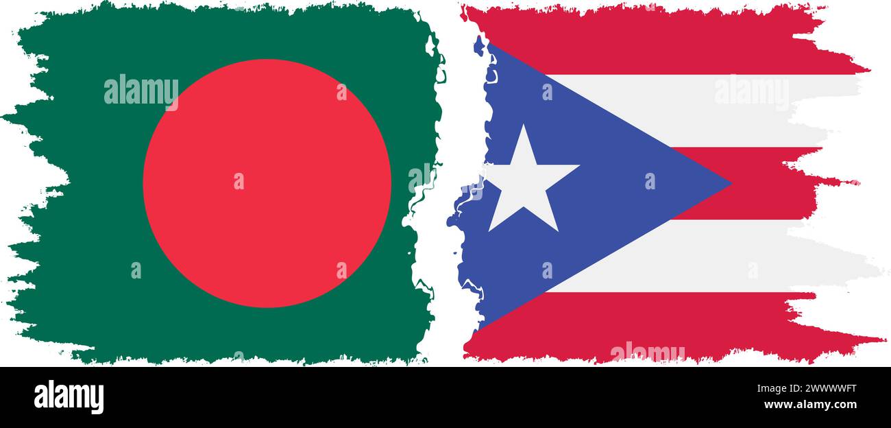 Bangladesh puerto rico flag Stock Vector Images - Alamy