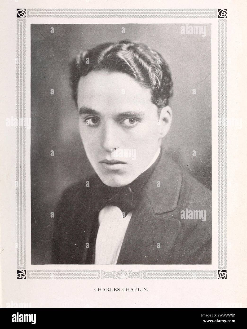 Portrait of Charles Chaplin "Charlie". Vintage Photoplay Magazine ...