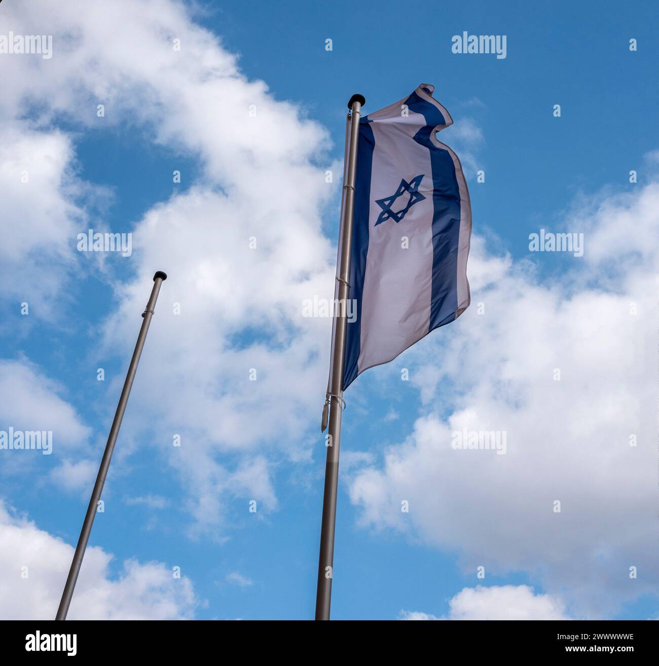 Jewish Flag In Front Of The Side Entrance To The Former Military ...