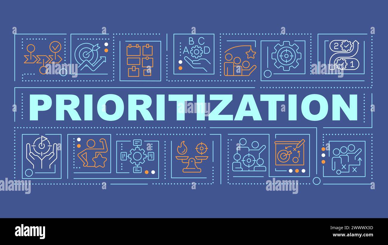 Prioritization Blue Word Concept Stock Vector Image And Art Alamy
