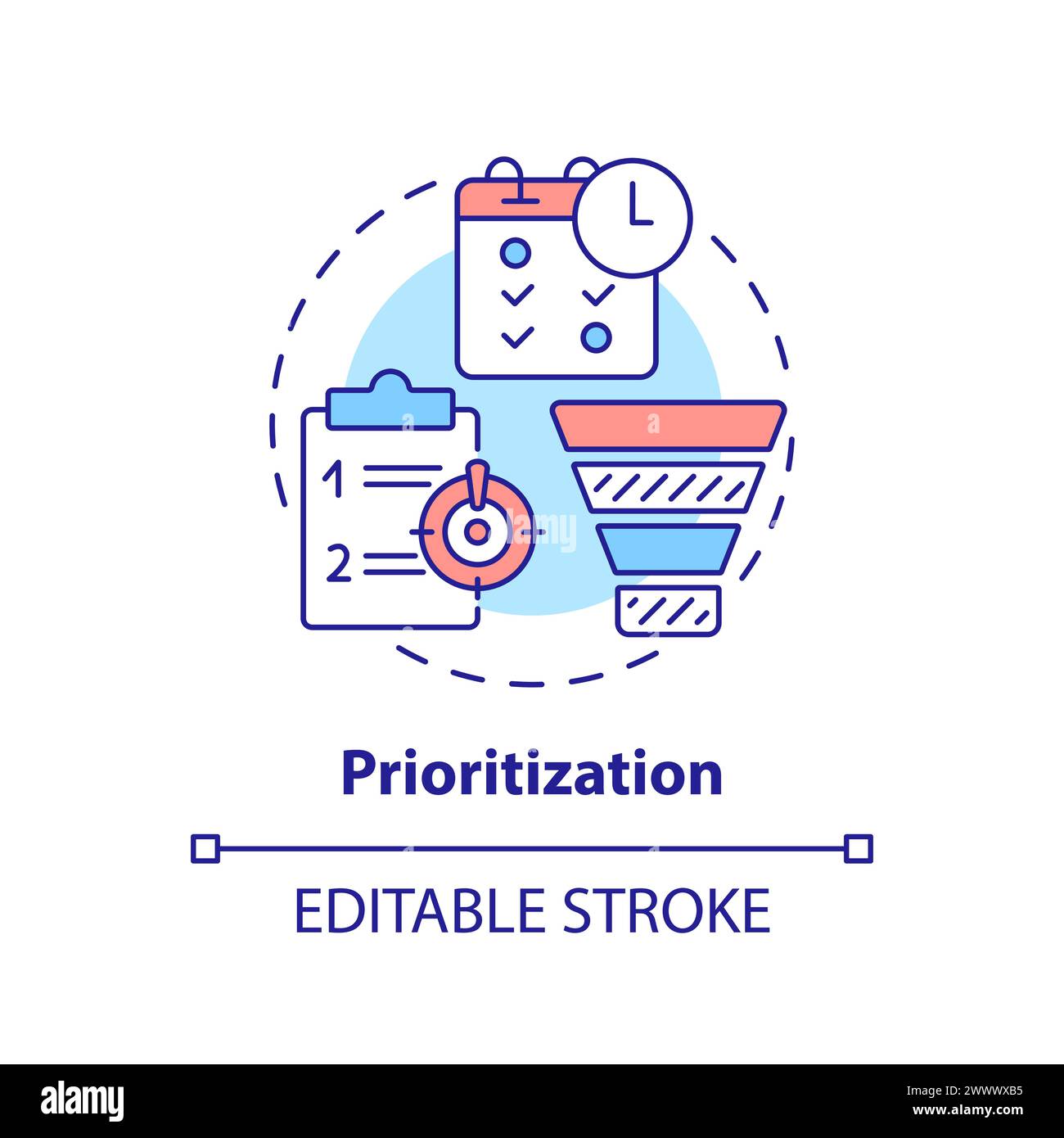 Prioritization multi color concept icon Stock Vector Image & Art - Alamy
