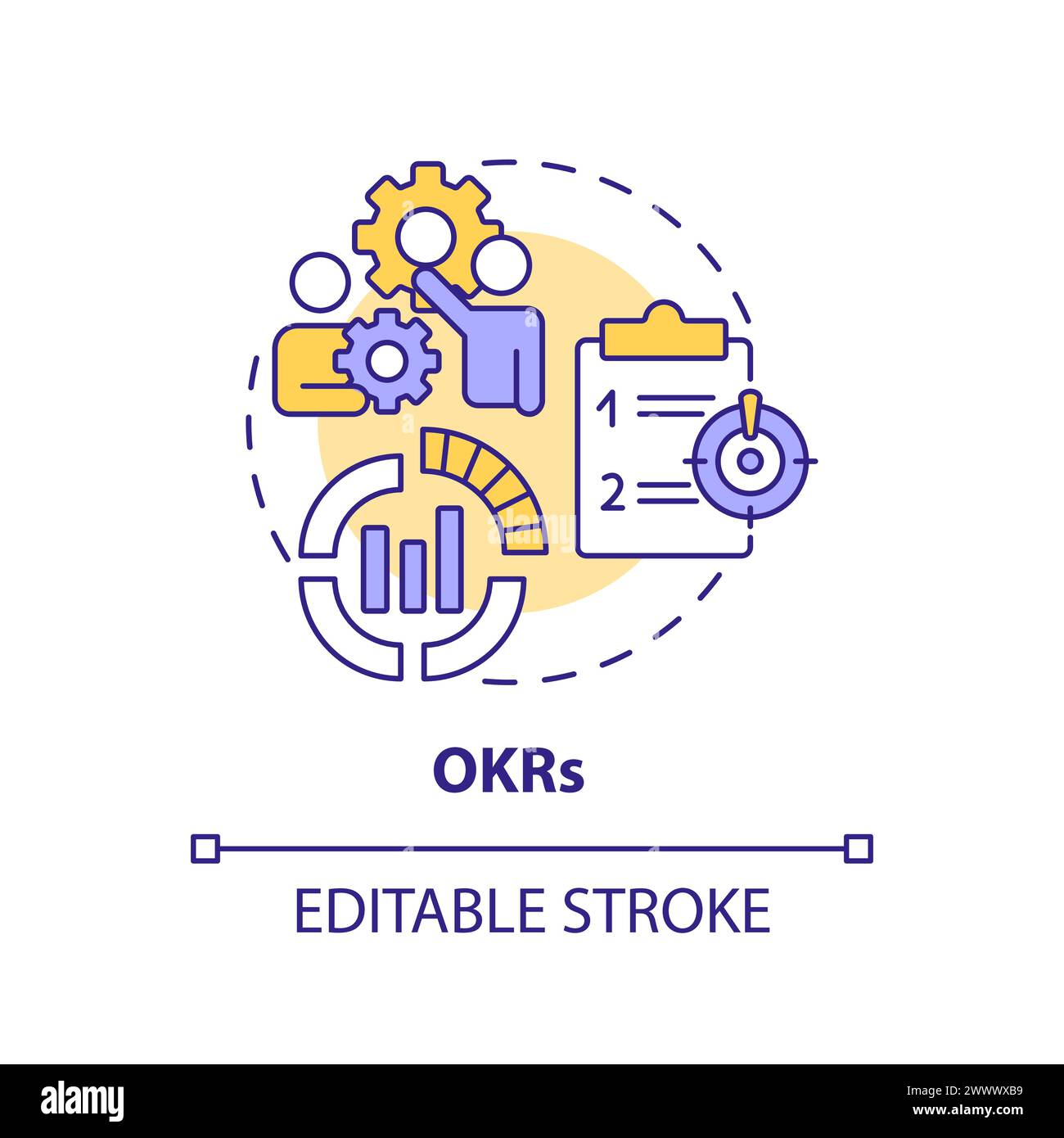 OKRs method multi color concept icon Stock Vector Image & Art - Alamy