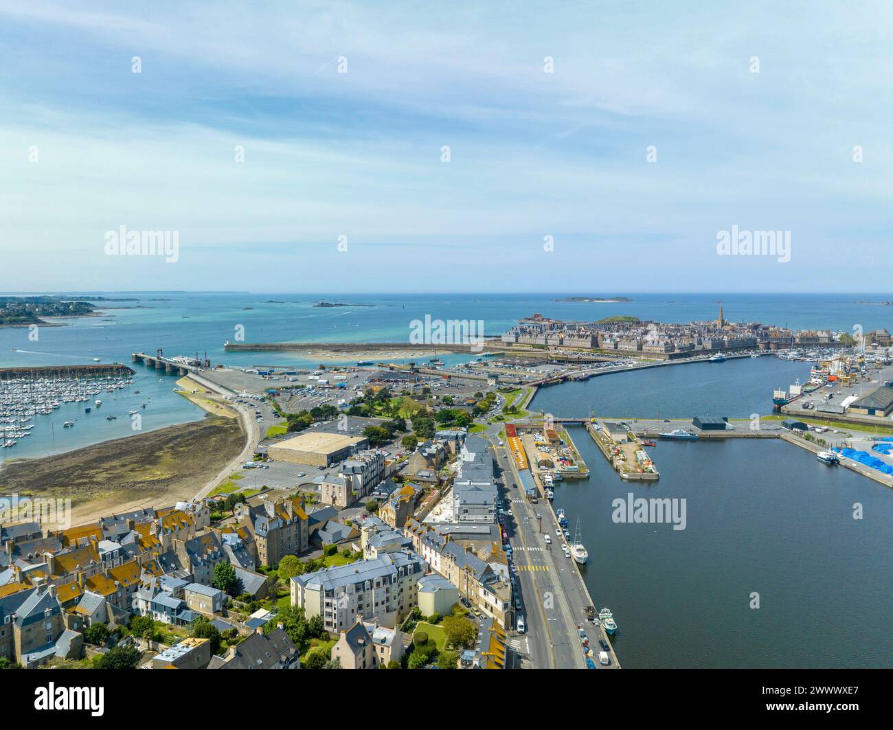 Saint-Malo (Brittany, north-western France): aerial view from the ...