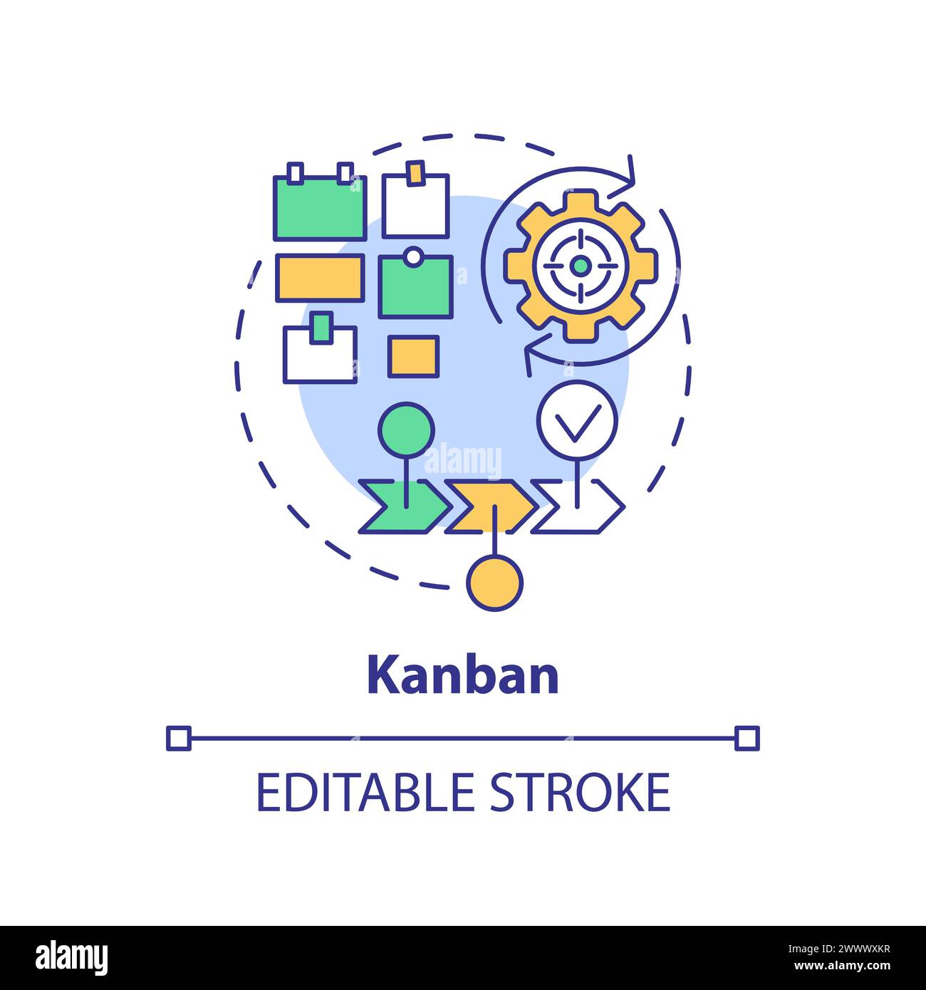 Kanban method Stock Vector Images - Alamy