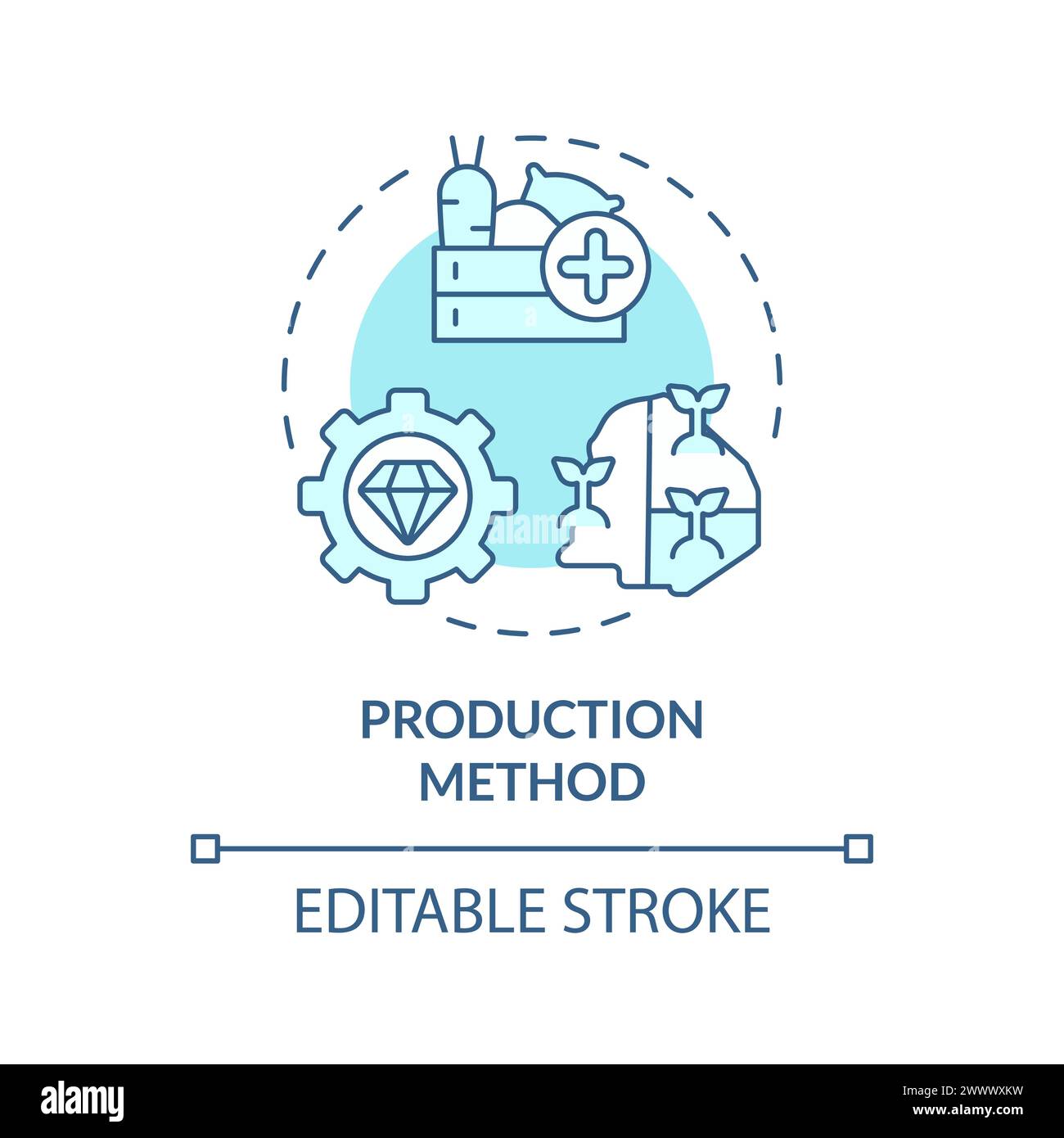 Production method soft blue concept icon Stock Vector Image & Art - Alamy Production method soft blue concept icon Stock Vector Image & Art - Alamy