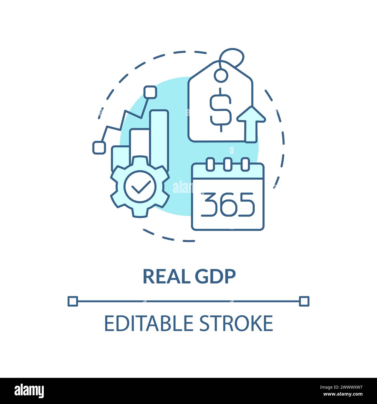 Real gdp soft blue concept icon Stock Vector Image & Art - Alamy