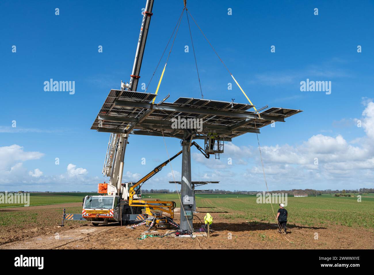 Grigneuseville (northern France): installation of solar trackers in a ...