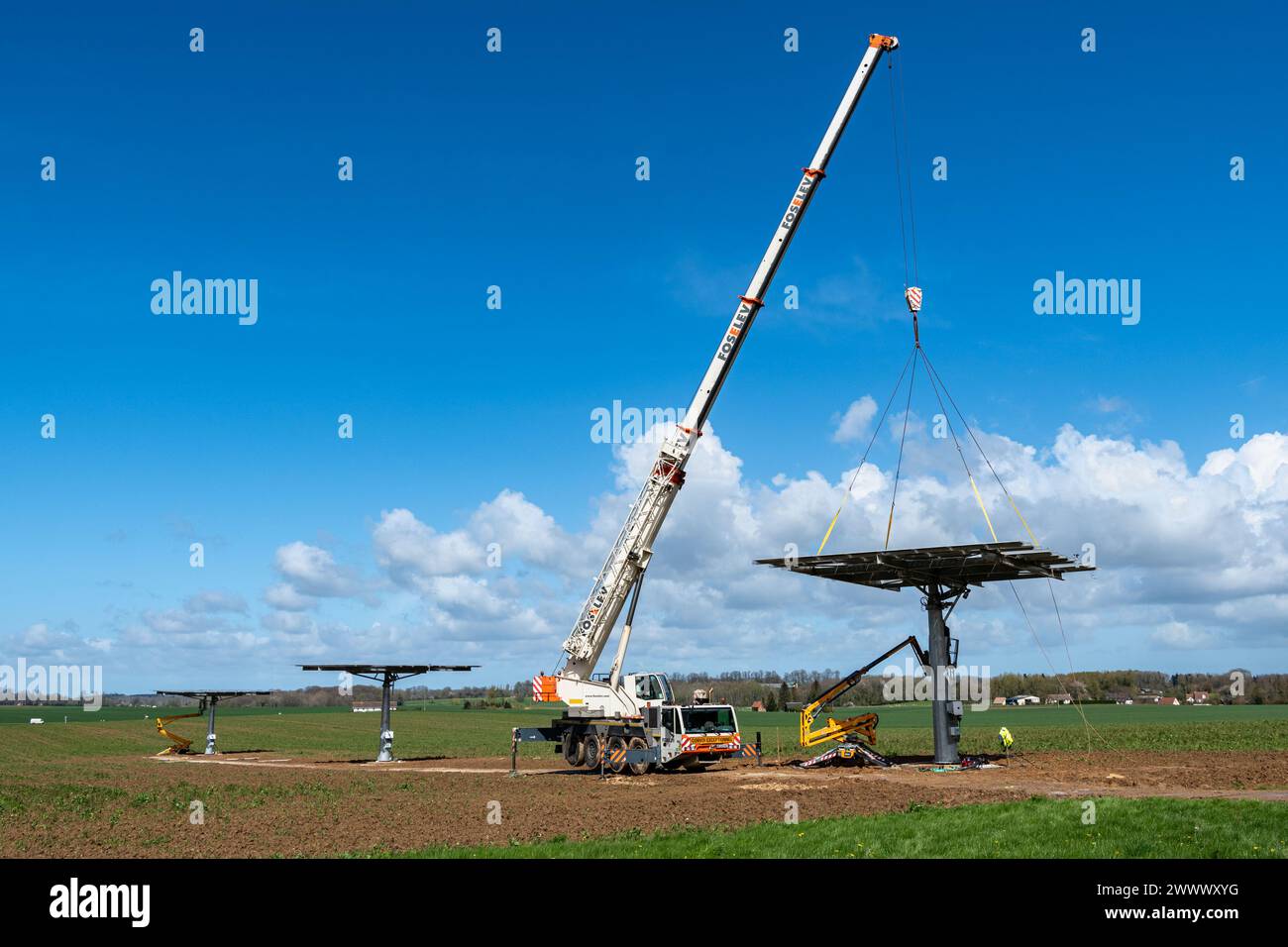Grigneuseville (northern France): installation of solar trackers in a ...