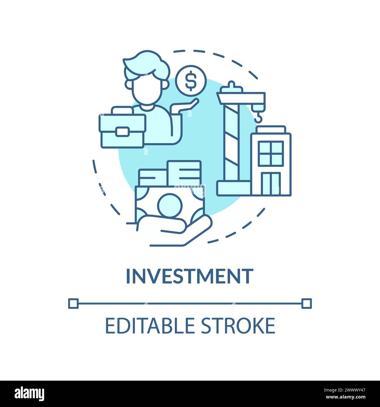 Investment soft blue concept icon Stock Vector Image & Art - Alamy