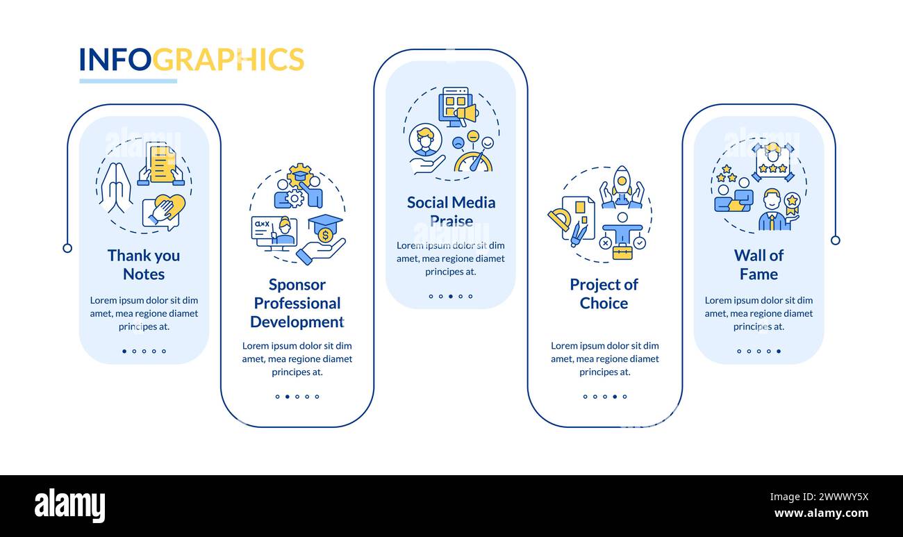 Employee acknowledgement blue rectangle infographic template Stock Vector Image & Art - Alamy