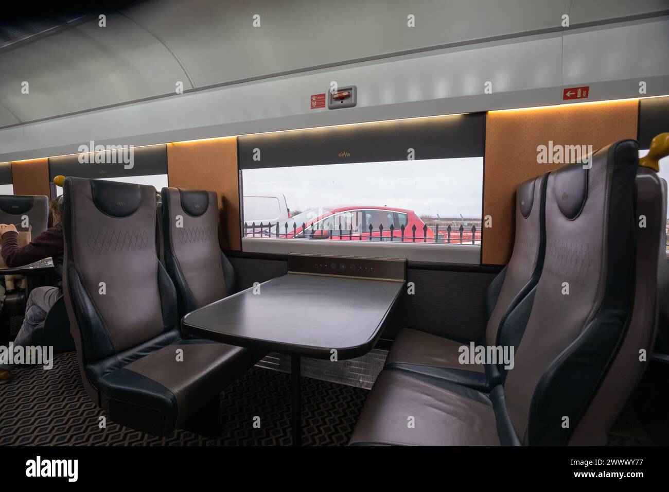 Seating in the buffet Car on The GWR Night Riviera Sleeper from ...