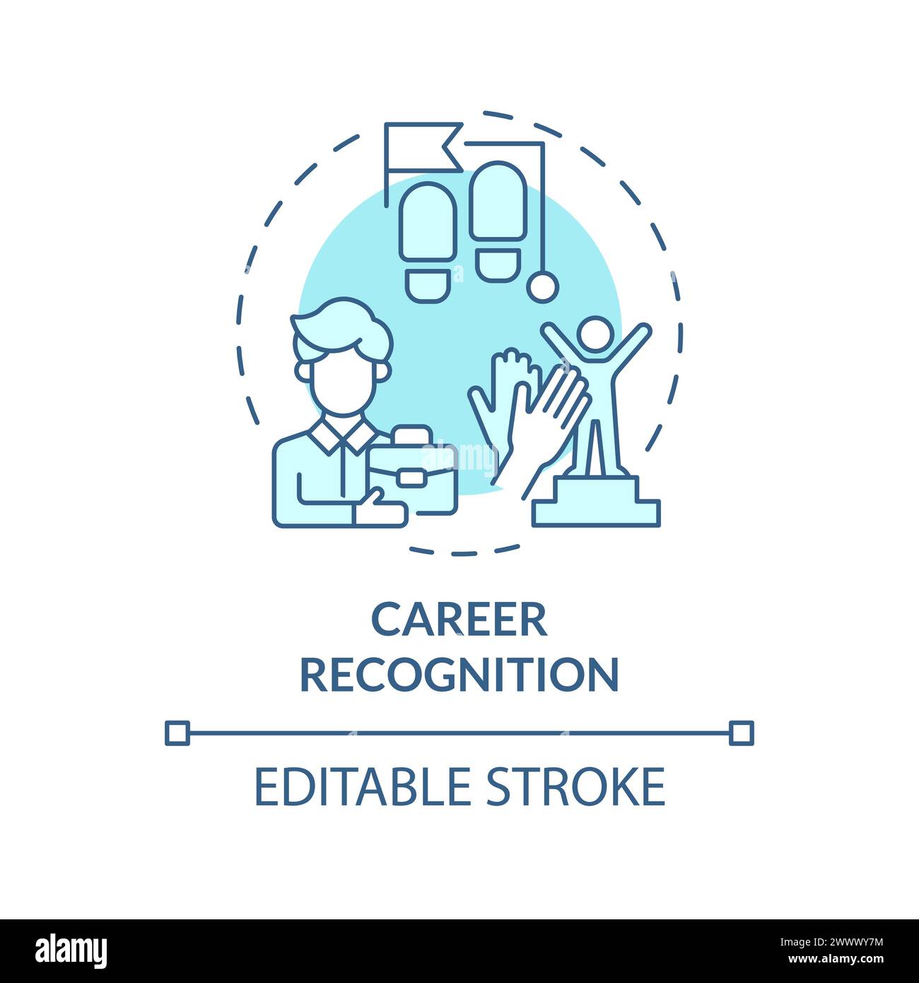 Career recognition soft blue concept icon Stock Vector Image & Art - Alamy