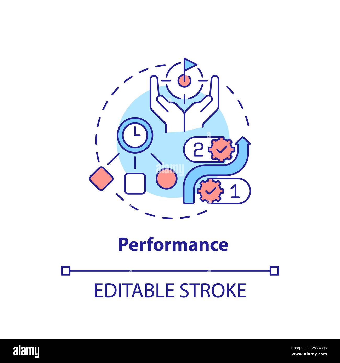 Performance multi color concept icon Stock Vector Image & Art - Alamy