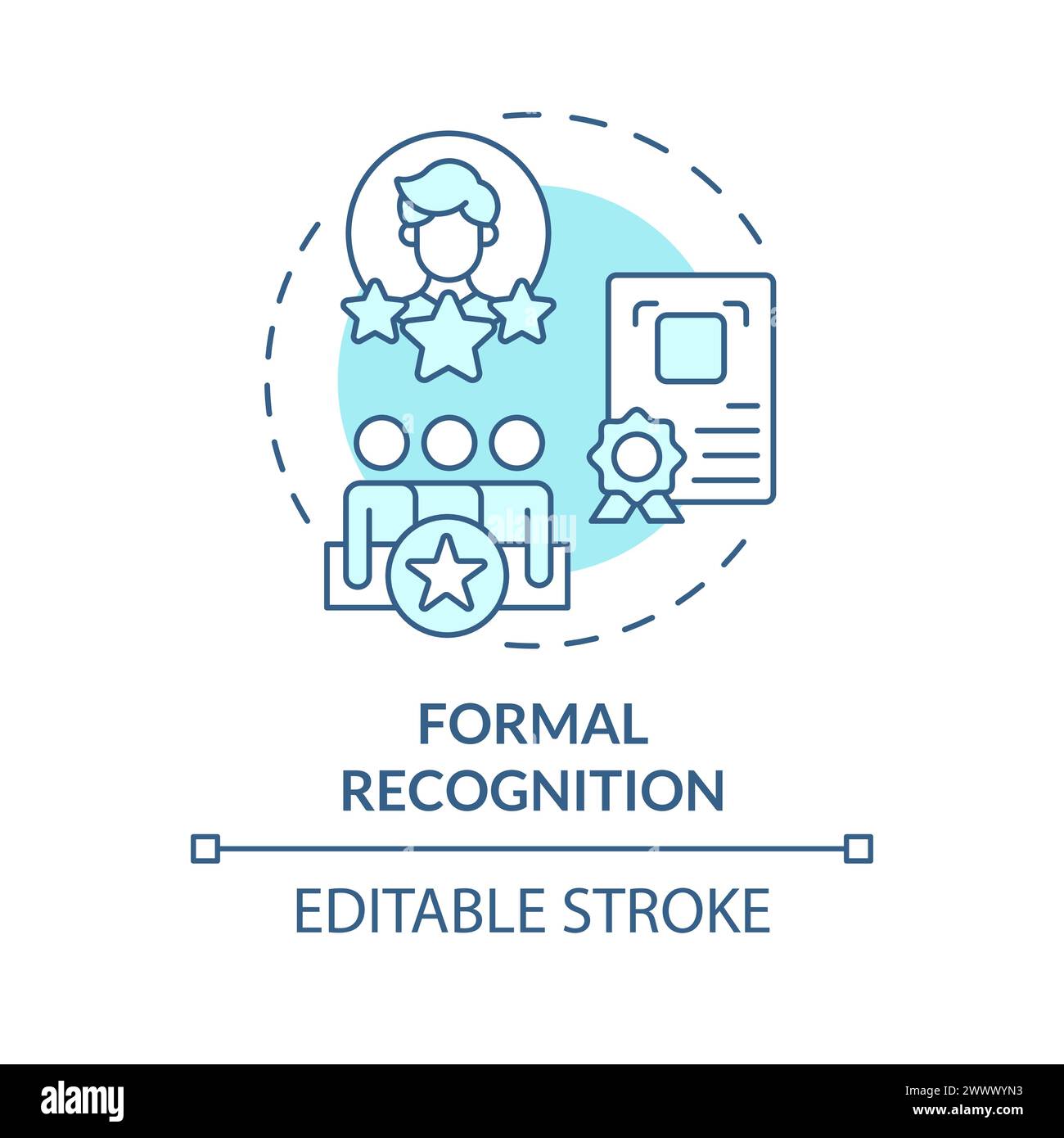 Formal Recognition Soft Blue Concept Icon Stock Vector Image And Art Alamy