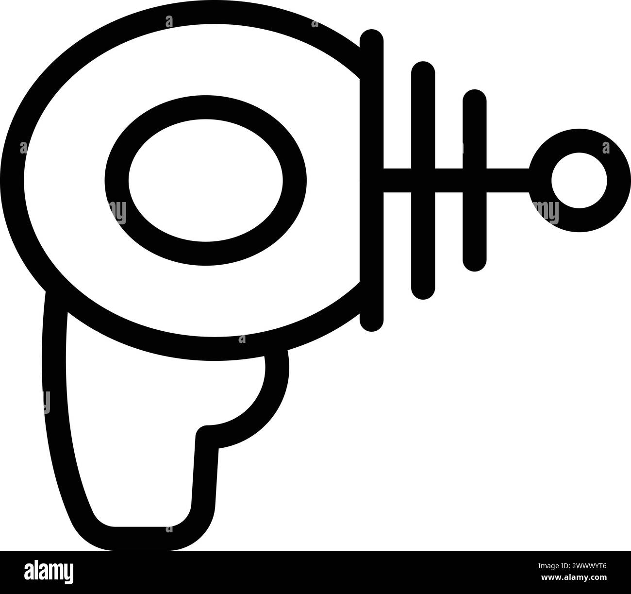 Plasma handgun icon outline vector. Future sniper. Fantasy laser gun ...