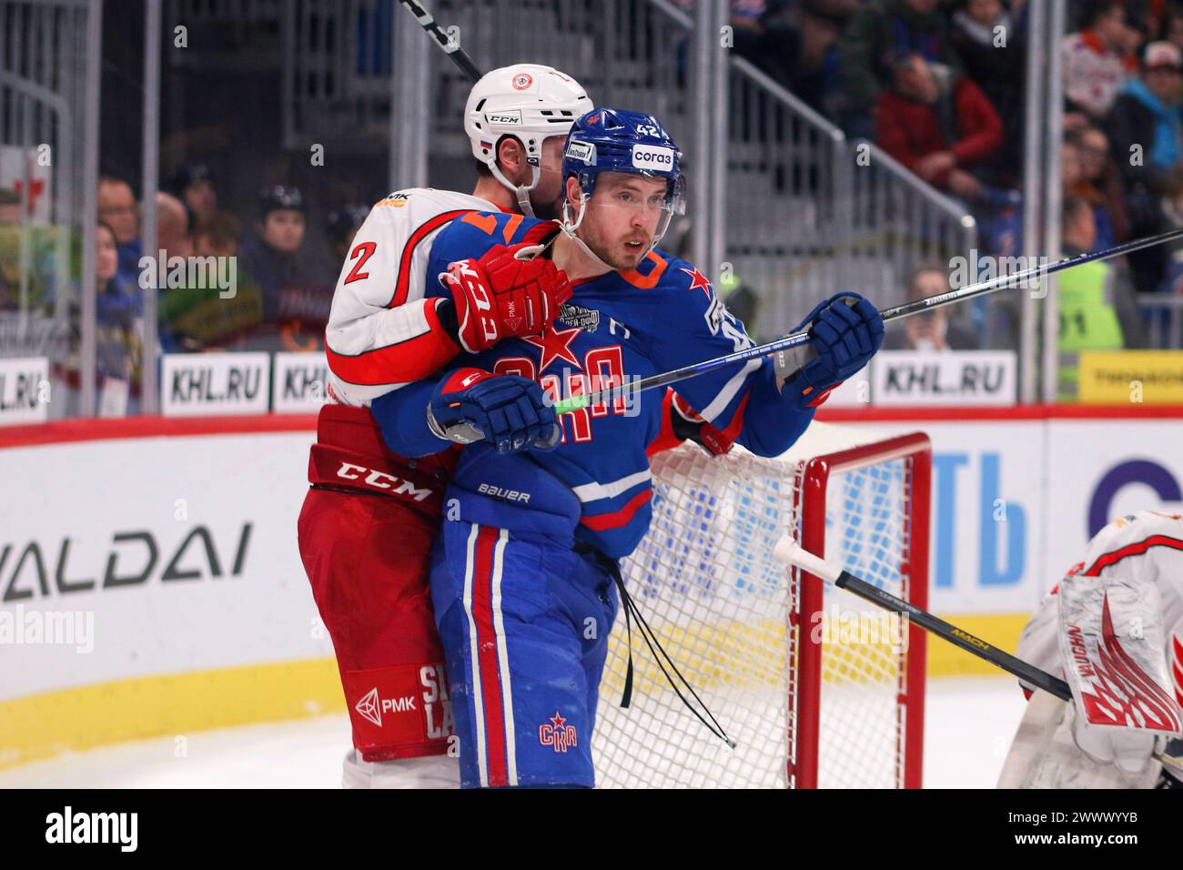 Saint Petersburg, Russia. 25th Mar, 2024. SKA Hockey Club player ...