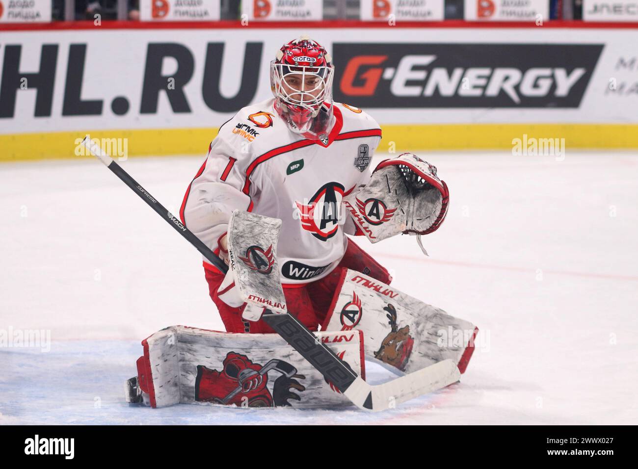 Saint Petersburg, Russia. 25th Mar, 2024. Avtomobilist Hockey Club ...