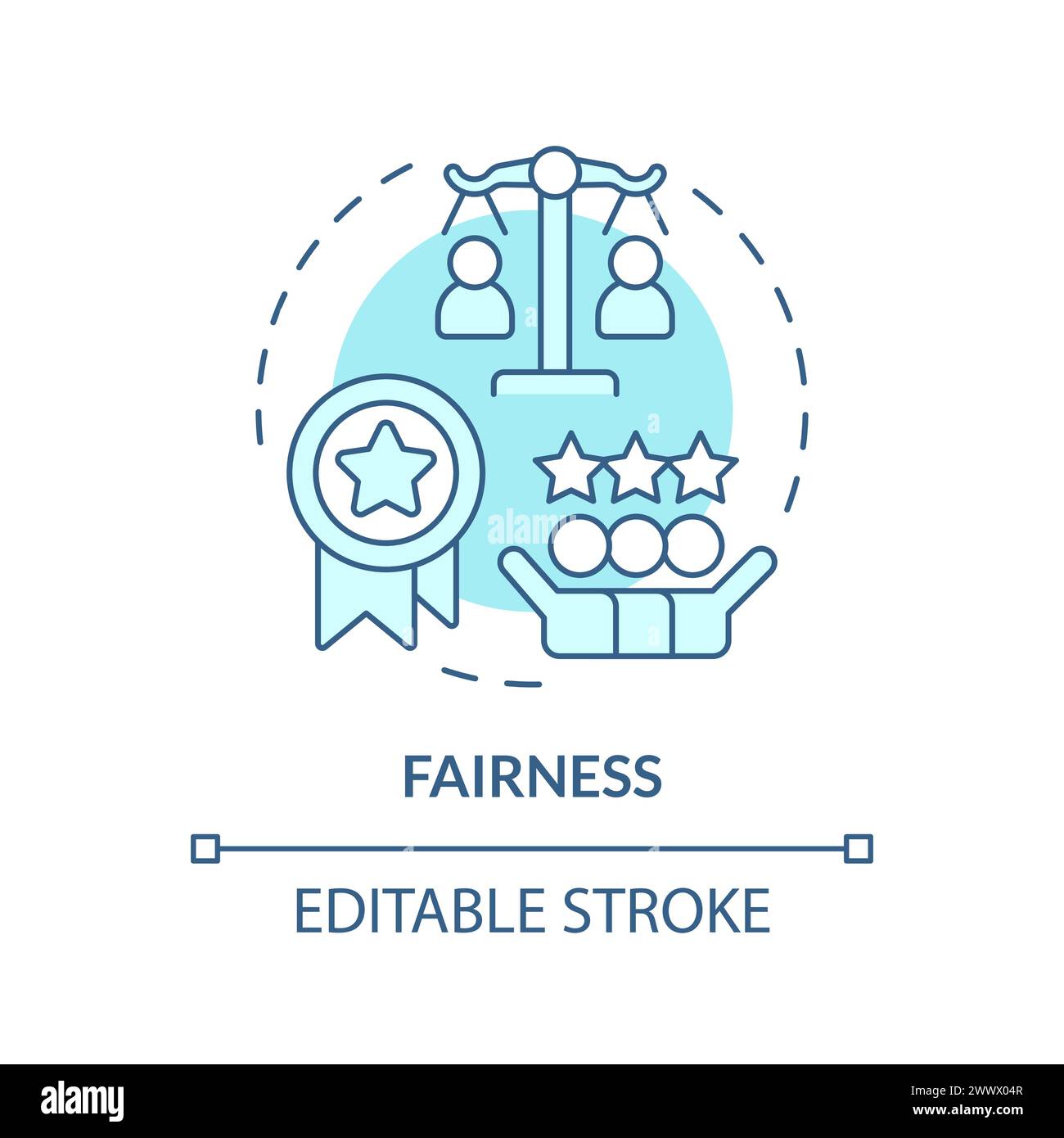 Fairness soft blue concept icon Stock Vector Image & Art - Alamy