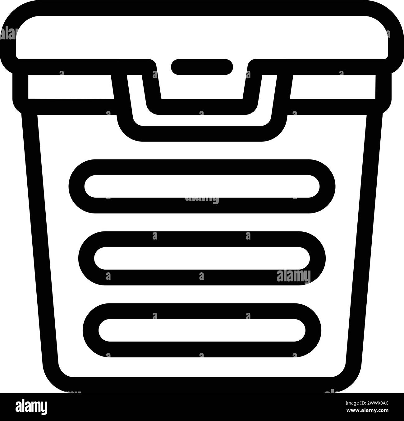 Clothes hamper icon outline vector. Laundry household. Washing dirty ...