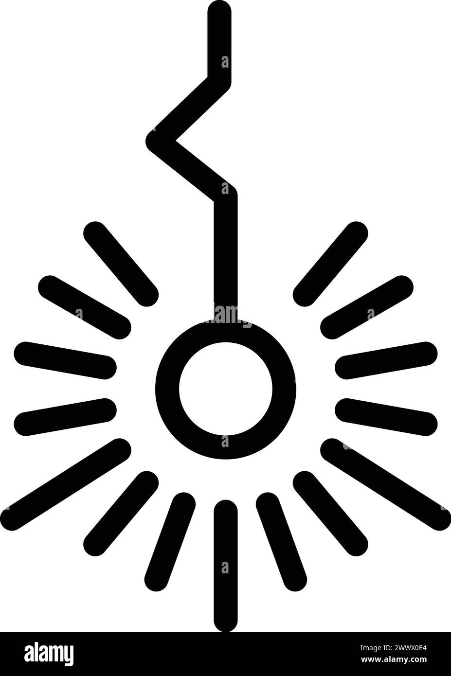 Radiant laser icon outline vector. Beam pointer gun. Dot plasma handgun ...