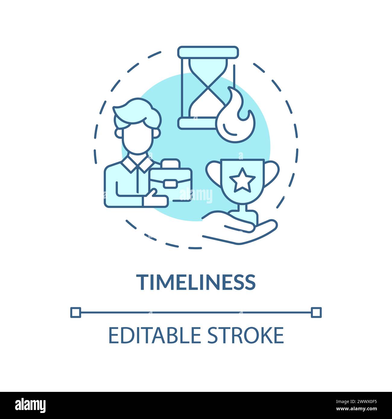 Timeliness Soft Blue Concept Icon Stock Vector Image And Art Alamy