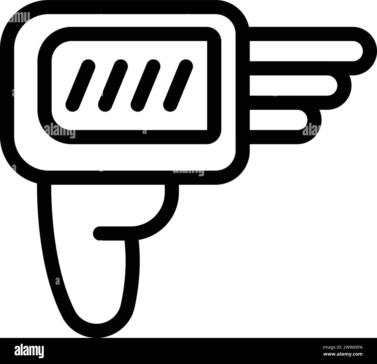 Space shooter icon outline vector. Plasma handgun. Futuristic alien ...