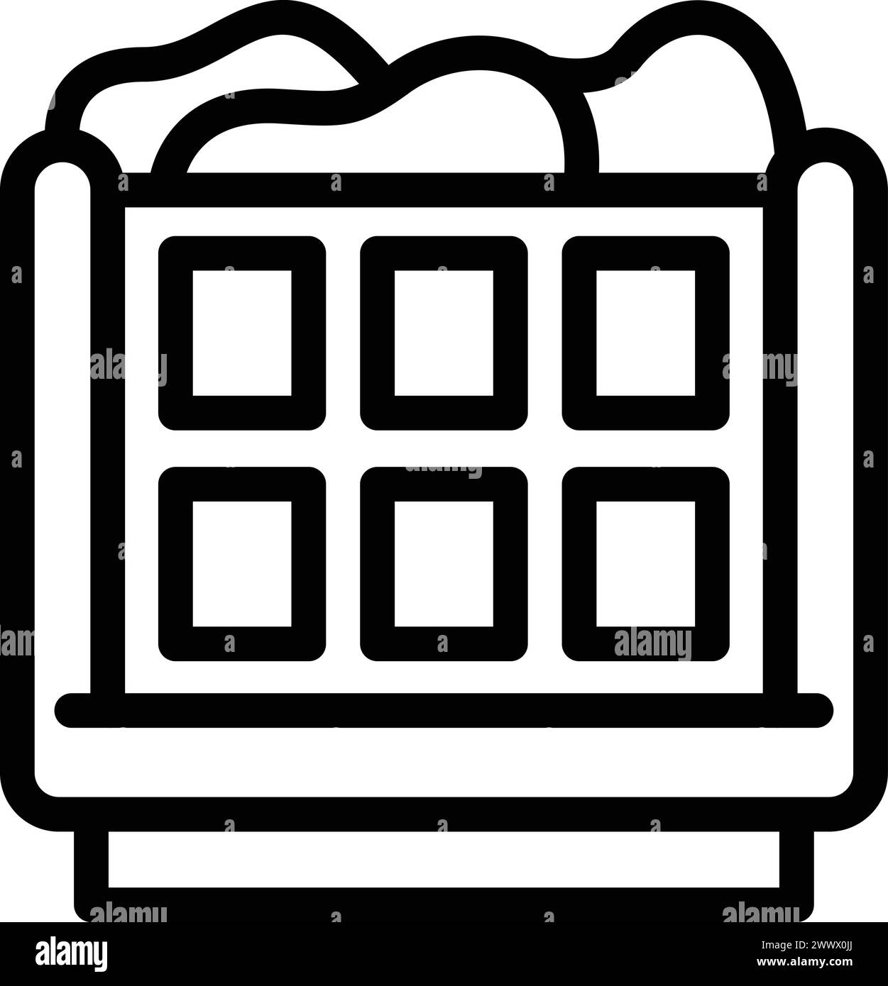 Loaded laundry bin icon outline vector. Filthy clothing. Heap of dirty ...