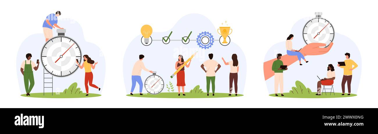 Business project timeline, time management and effective organization ...