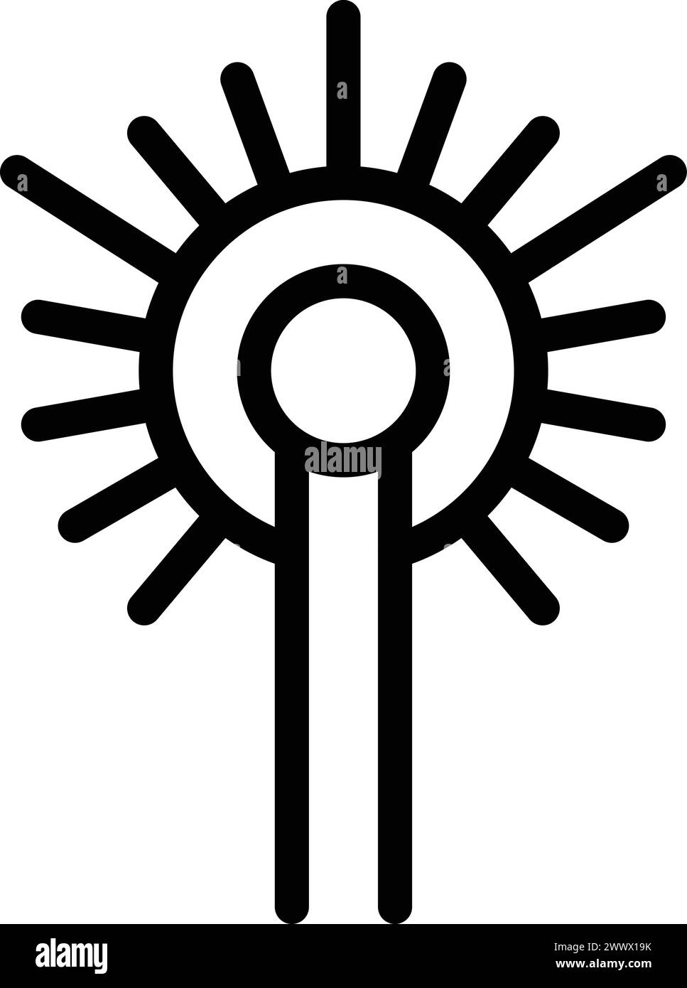 Laser glow icon outline vector. Futuristic weapon. Energy pulse gun ...