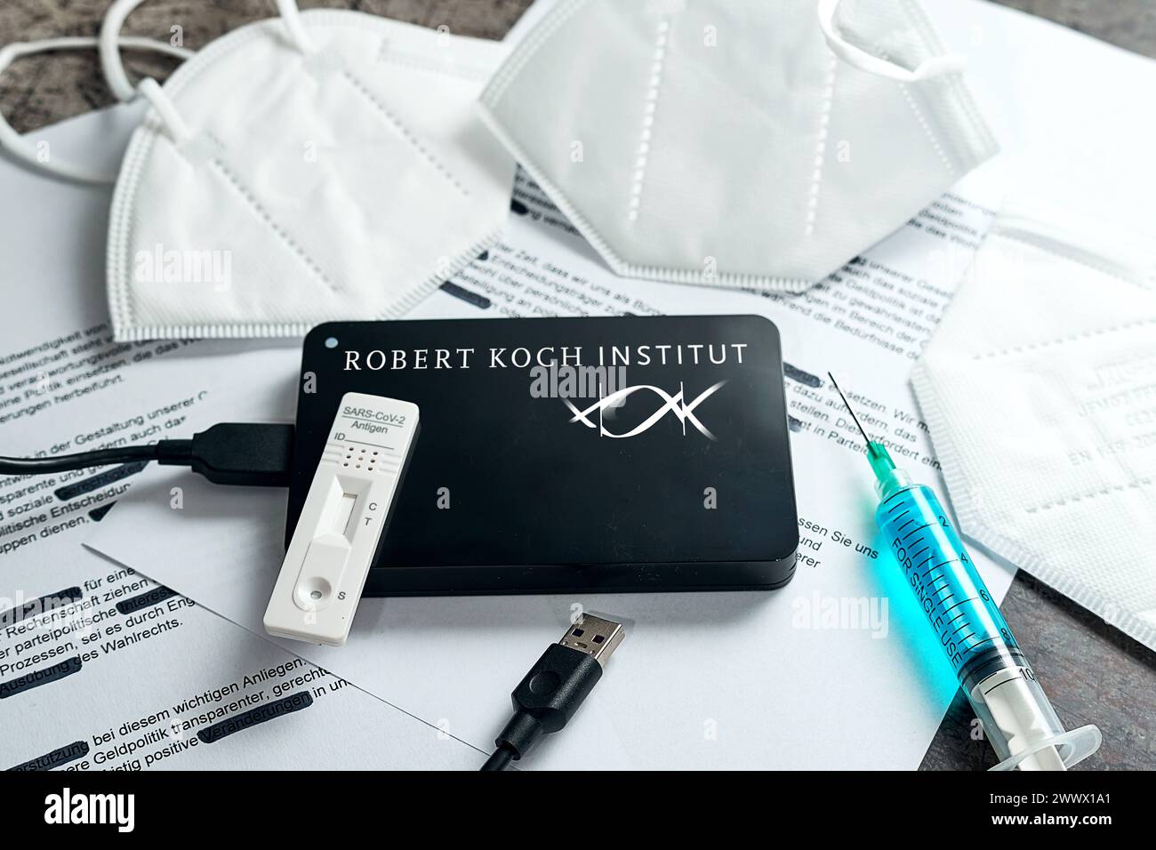 Augsburg, Bavaria, Germany - March 26, 2024: Symbolic image of RKI ...