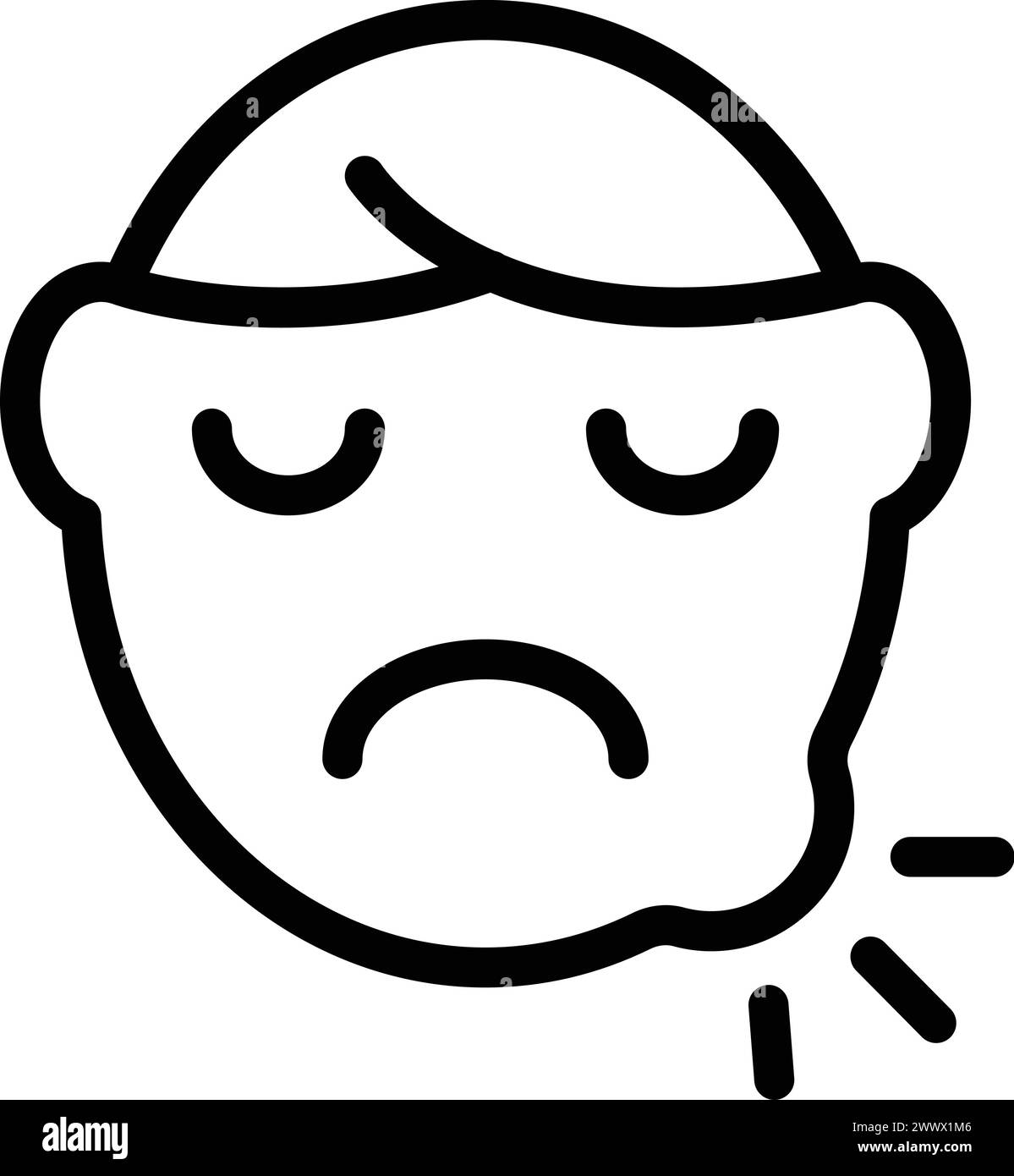 Teeth inflammation icon outline vector. Dental pain. Oral tooth problem ...