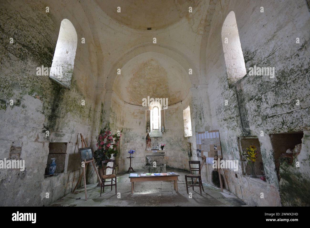 Ancient 9th Century Church at Saint-Surin, Charente, France Stock Photo ...