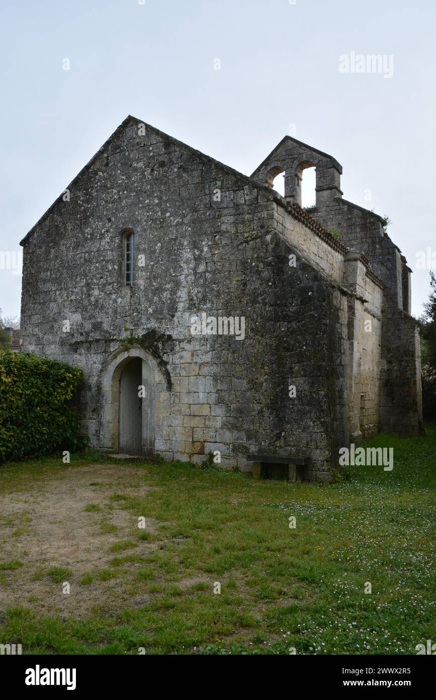Ancient 9th Century Church at Saint-Surin, Charente, France Stock Photo ...