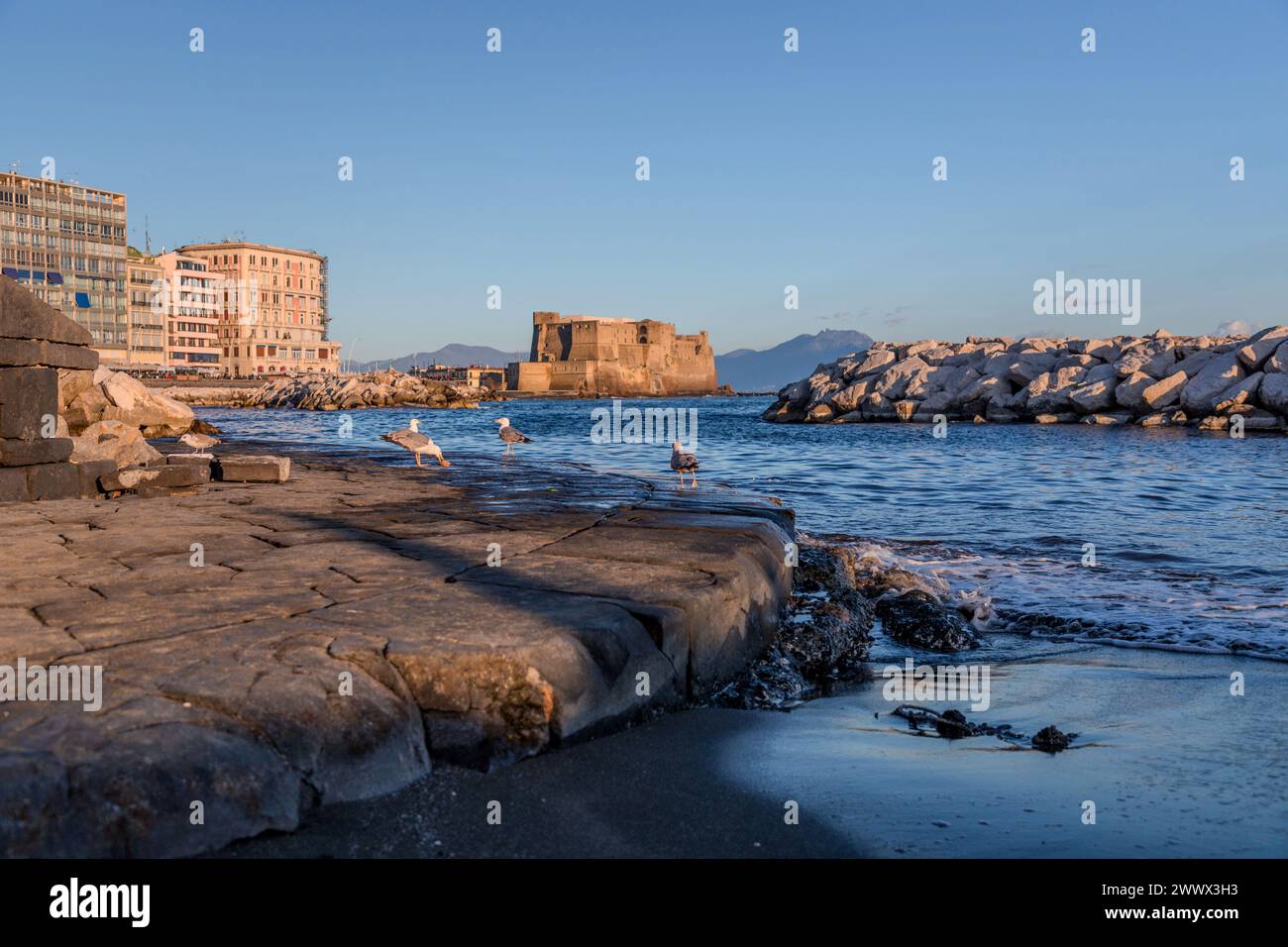 Castel dell'Ovo, lietrally, the Egg Castle is a seafront castle in ...