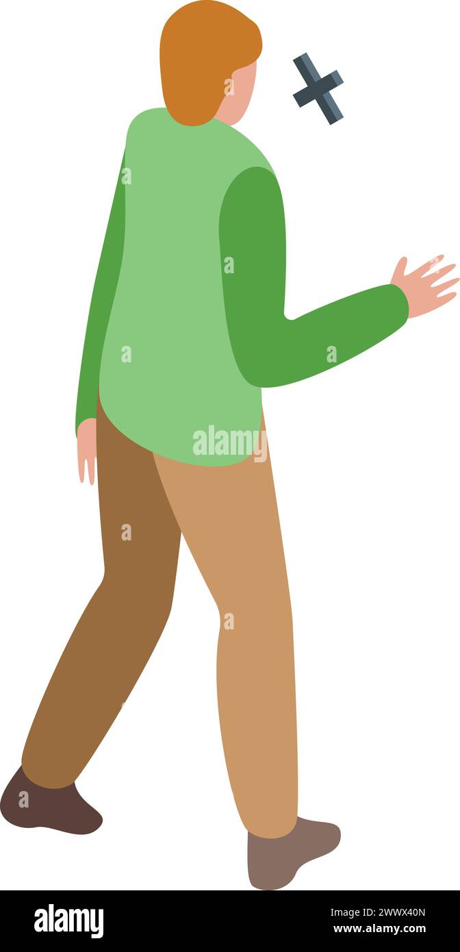 Serious conversation at street icon isometric vector. Mobile friend ...