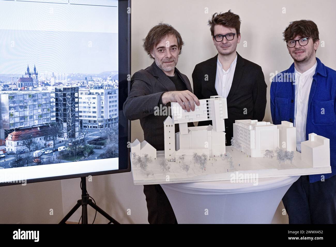 Prague, Czech Republic. 26th Mar, 2024. (L-R) French architect Gilles ...