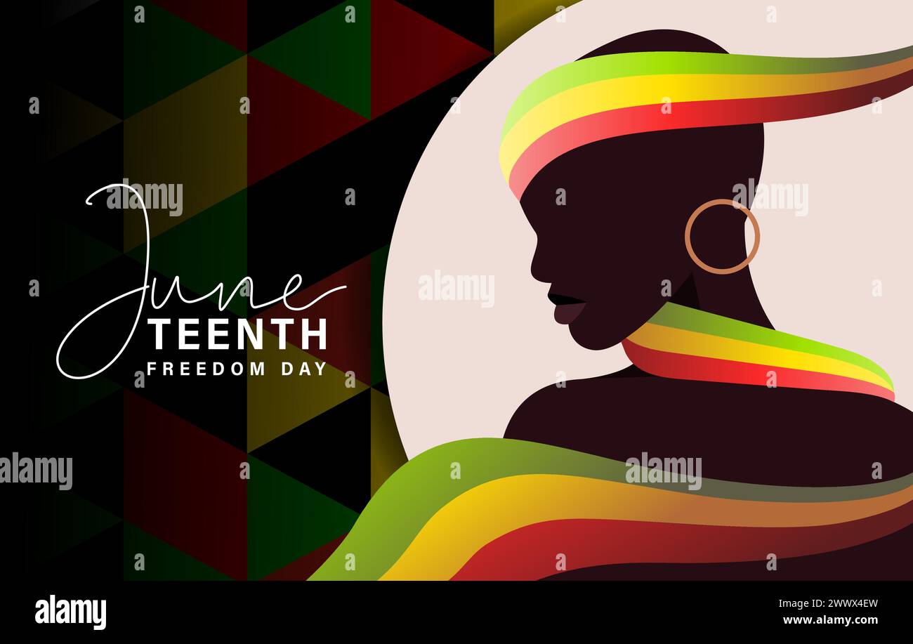 Black History Month Design Poster with Girl Character Vector ...