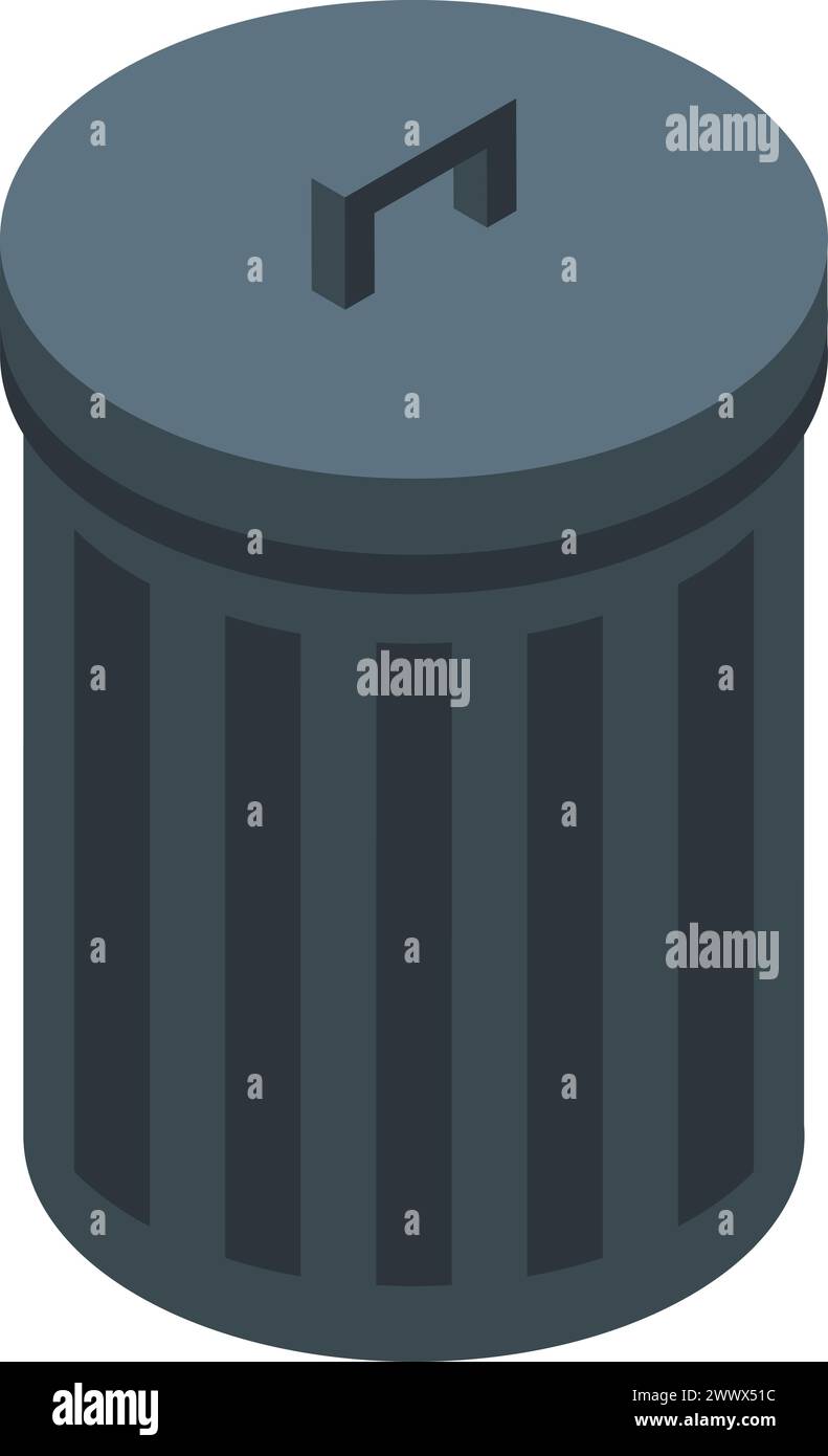 Garbage bin icon isometric vector. Biogas using equipment. Organic ...