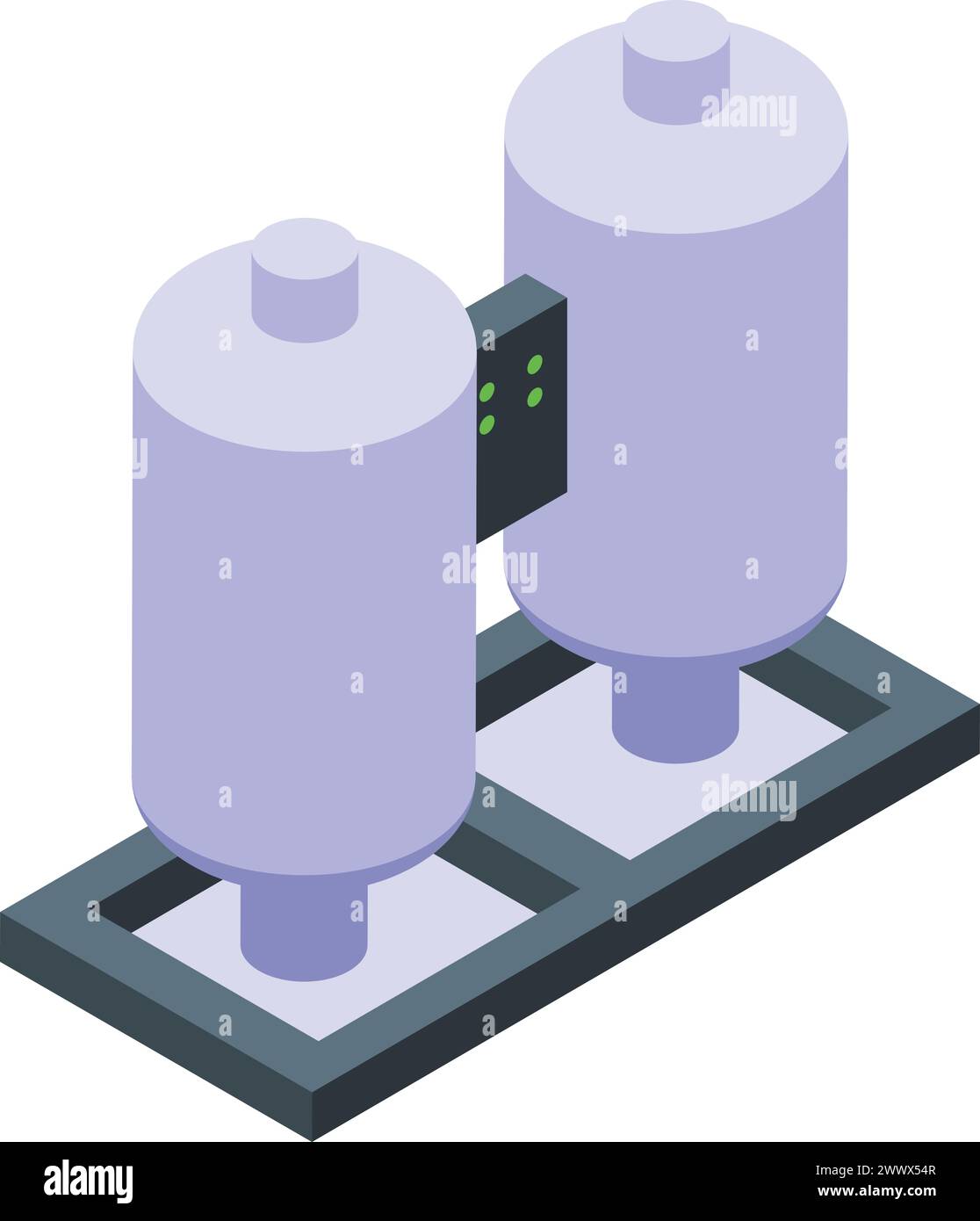 Tank gas energy icon isometric vector. Biogas sector pump. Bio plant ...